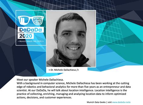 munich datageeks meet this year s dadada speaker michele dallachiesa