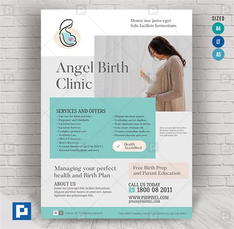 Birth Center And Birth Clinic Flyer Psdpixel