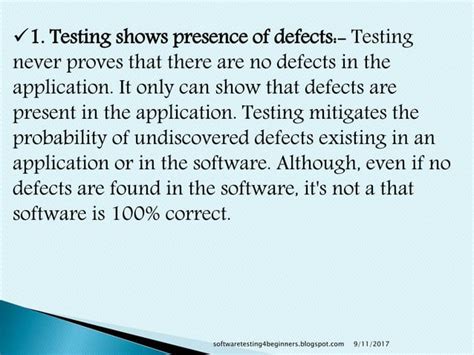 7 Testing Principles Ppt