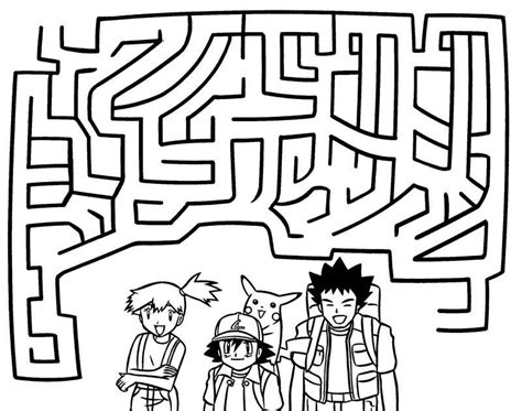 Pokemon Pikachu Activity Sheet Maze Pokemon Card Template Pokemon