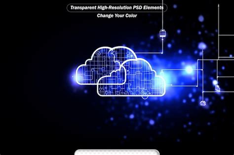 Premium Psd Digital Cloud Computing Cyber Security Digital Data Network Protection