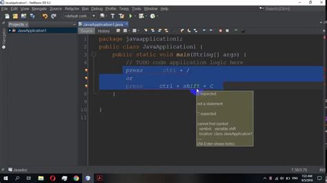 How Comment And Uncomment A Block Of Code In Netbeans Youtube
