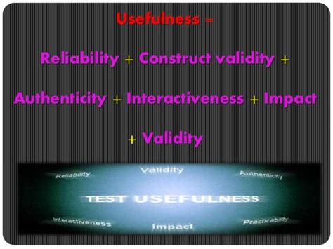Test Usefulness