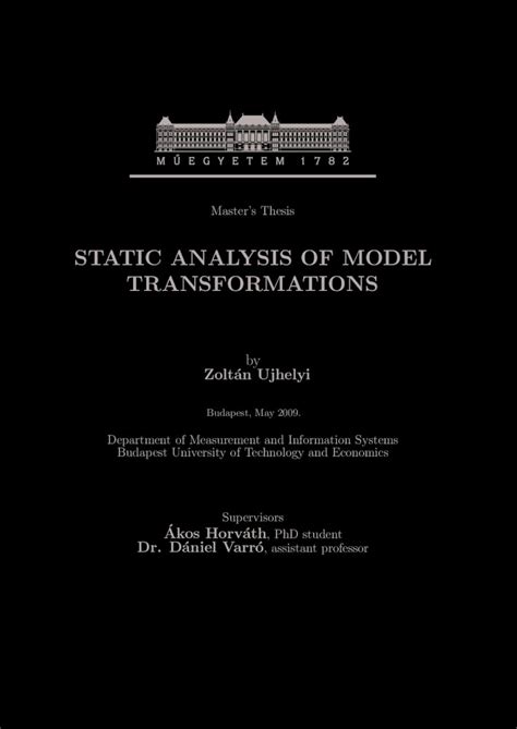 Pdf Static Analysis Of Model Transformations Masters Thesis Dokumen Tips