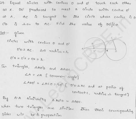 RD Sharma Class 10 Solutions Chapter 10 Circles Ex 10 2 Q29 Learn CBSE