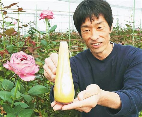 オリジナルのバラを最も美しく 専用の一輪挿し制作 静岡の農園 日本農業新聞 Yahoo ニュース
