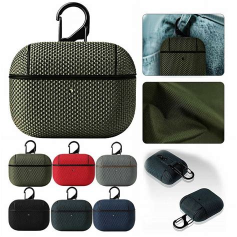 For Airpods 12 Generation Nylon Cloth Pattern Waterproof Protective