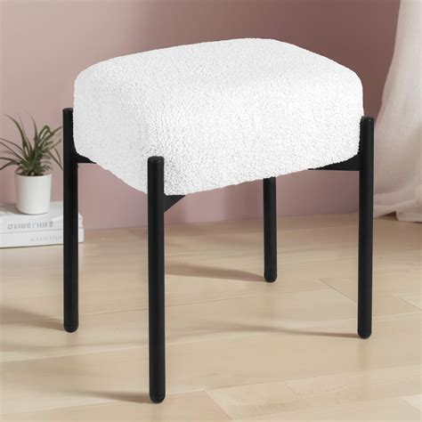 Prohiker Vanity Stool Chair Faux Fur 163 L X 128 W X 173 H Soft
