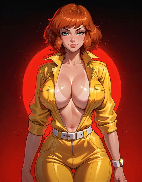 Rule 34 Ai Generated April Oneil April Oneil Tmnt 1987 Bodysuit