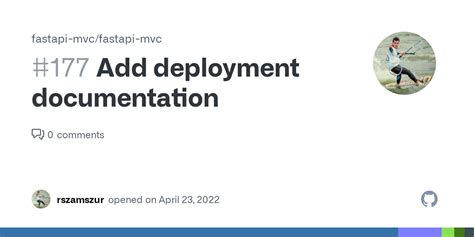 Add Deployment Documentation Issue 177 Fastapi Mvc Fastapi Mvc