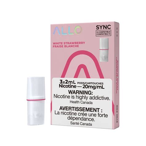 Allo Sync Pods White Strawberry 3 Pk Platinum Vape
