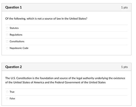 Solved Of The Following Which Is Not A Source Of Law In The