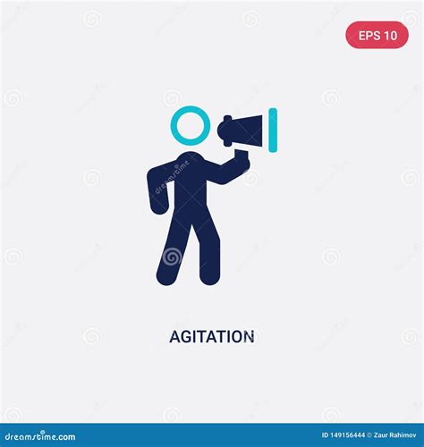 Two Color Agitation Vector Icon From General 1 Concept Isolated Blue Agitation Vector Sign