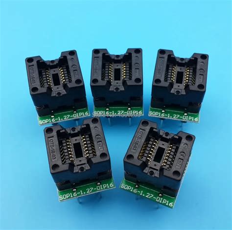 5Pcs SOP16 To DIP16 150mil Pitch 1 27mm Narrow Chip Programming Adapter IC Test Socket In