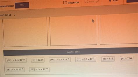 solved question 10 of 12 classify cach aqueous solution as