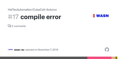 Compile Error · Issue 17 · Heltecautomationcubecell Arduino · Github