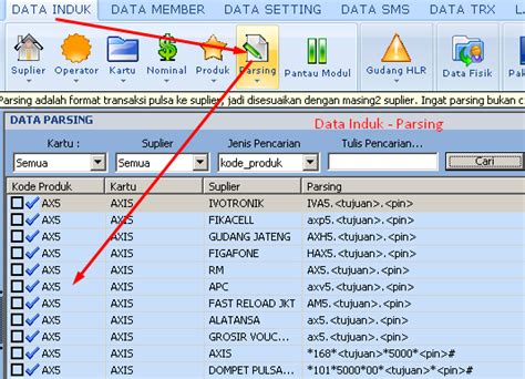 Data Induk Parsing Tutorial Software Pulsa Tiger Engine