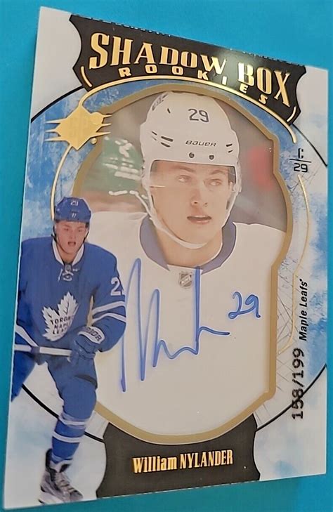 2016 17 Spx Shadow Box Rookies William Nylander 51 Blue Autographs