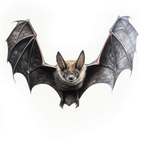 Premium Photo Digitally Enhanced Bat In Flight Illustration On White