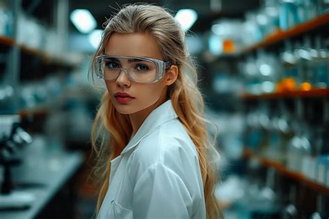 Young Female Uses Artificial Intelligence In System Control Monitoring