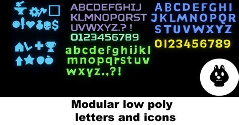 Modular Low Poly Letters And Icons 3d 소품 Unity Asset Store