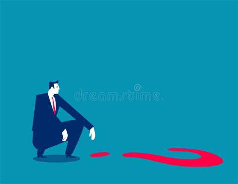 Sitting And Facing A Huge Question Mark Thinking Of Solutions To Problems Stock Vector