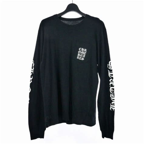 Chrome Hearts Block Ch Logo Cut Out Long Sleeve T Che… Gem