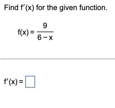 Solved Find F X For The Given Function F X Xf X Chegg Com
