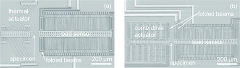 1 two variations of the mems based material testing stage a