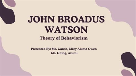 John Watsons Theory Of Behaviorism Pdf