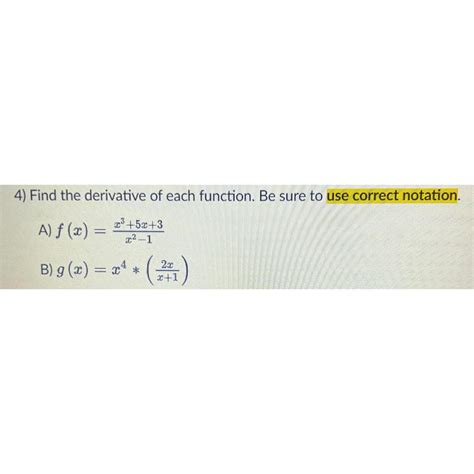Solved Find The Derivative If Each Function Chegg