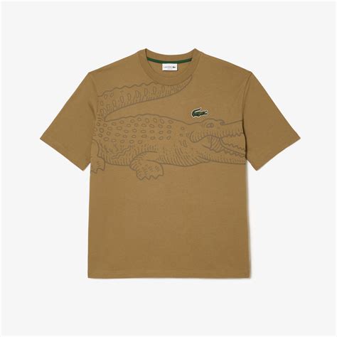 Ανδρικό Lacoste Crocodile Print T Shirt Loose Fit Lacoste Greece