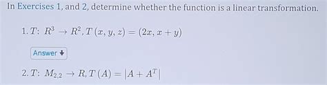 Solved In Exercises And Determine Whether The Function Chegg