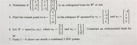 solved 3 2 orthogonal basis for r3 or not 4 determine if