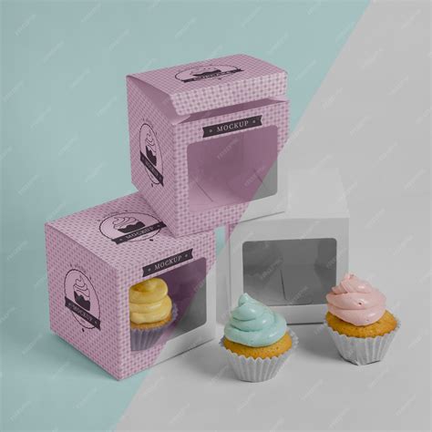 맛있는 컵 케이크 모형 프리미엄 Psd 파일