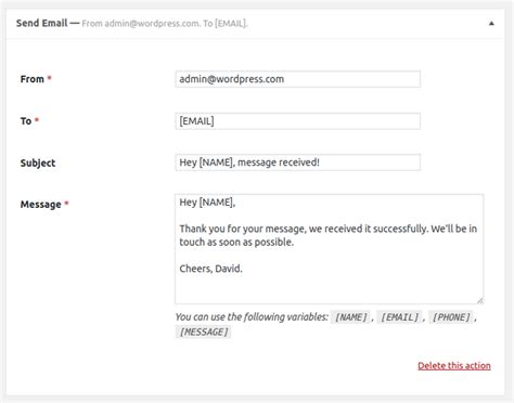Features Html Forms Wordpress Plugin