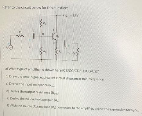 Solved Refer To The Circuit Below For This Question Ver Chegg Com