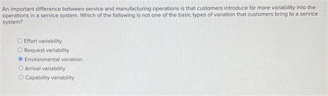 Solved An Important Difference Between Service And