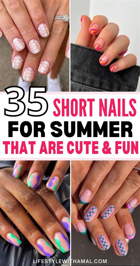 35 Short Summer Nails Youll Definitely Want To Copy Cute Short