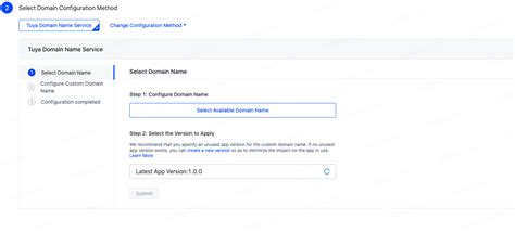 Custom Domain Name Service Description Tuya Developer Platform Tuya