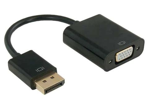6 5 Displayport Male To VGA Female Adapter Cable With Latches