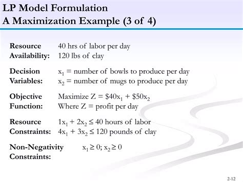 Linear Programming Model Formulation Graphical Method Pptx