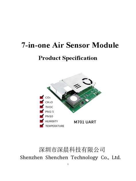M701 Uart Data Sheet Pdf Sensor Volatile Organic Compound