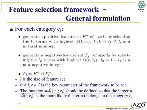 ppt feature selection for text categorization on imbalanced data
