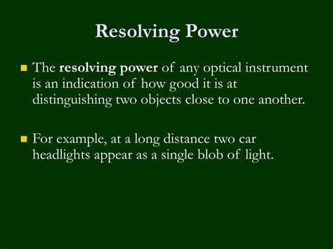 ppt resolving power powerpoint presentation free download id 1131927