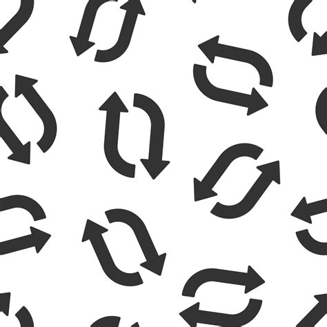 Arrow Rotation Icon In Flat Style Sync Action Vector Illustration On White Isolated Background