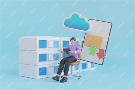 Premium Photo 3d Cloud Computing Technology Cloud Storage Download