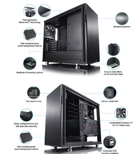 Fractal Design Define R6 Usb C Blackout Mid Tower Eatxatx Computer