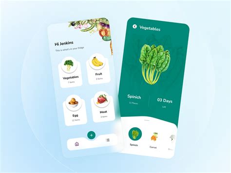Smart Fridge APP UI Design Concept Behance