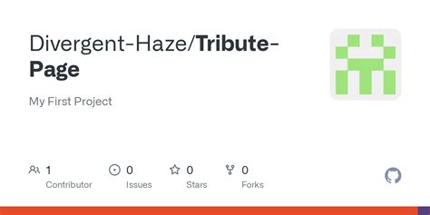 Github Divergent Hazetribute Page My First Project